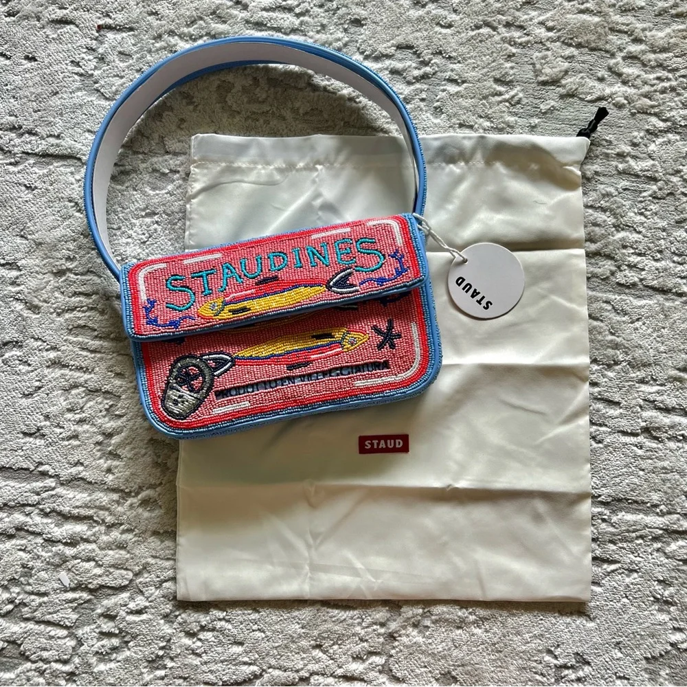 STAUD | Bags | Staud Tommy Beaded Staudines Shoulder Bag Bnwt Nwt ...